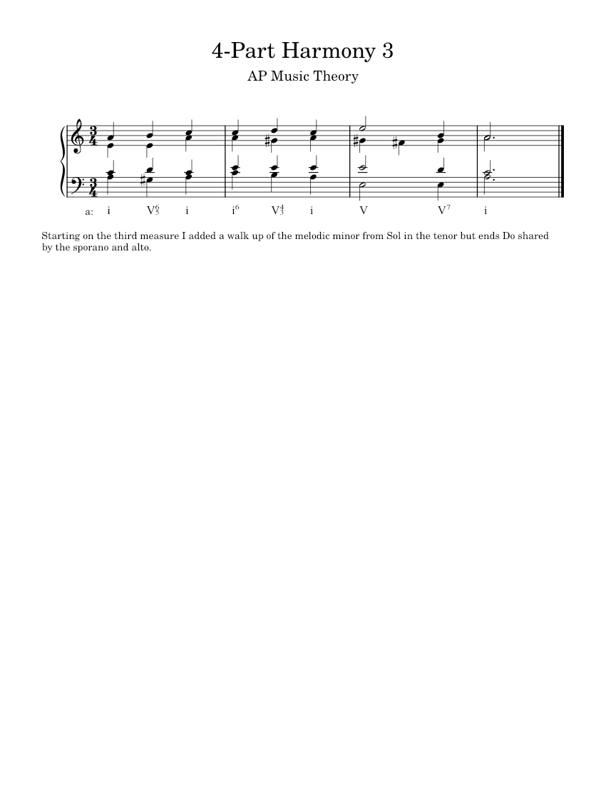 4-Part Harmony 3 Sheet music for Piano (Solo) Easy | Musescore.com