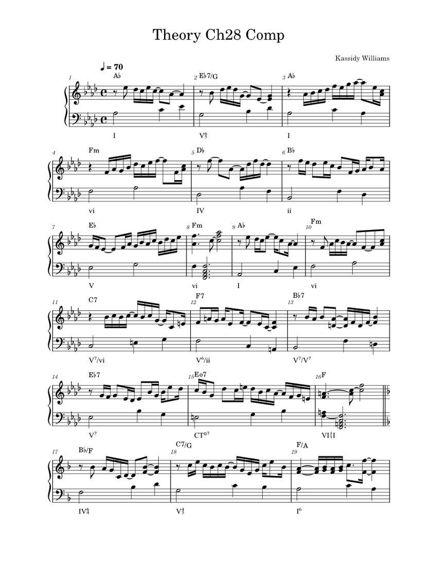 Theory Ch28 Comp Sheet music for Harp (Solo) | Musescore.com