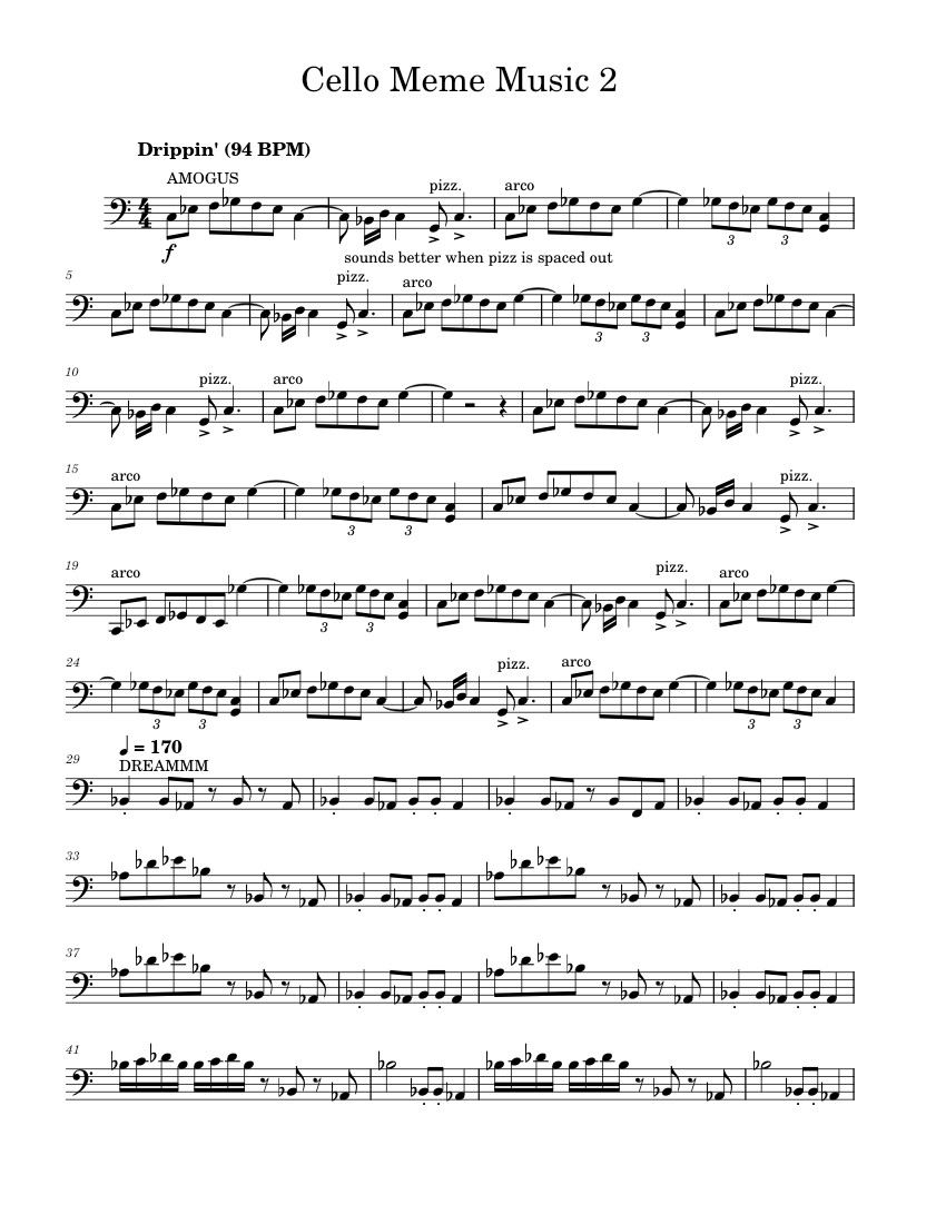 Cello_Meme_Music_2 Sheet music for Cello (Solo) | Musescore.com