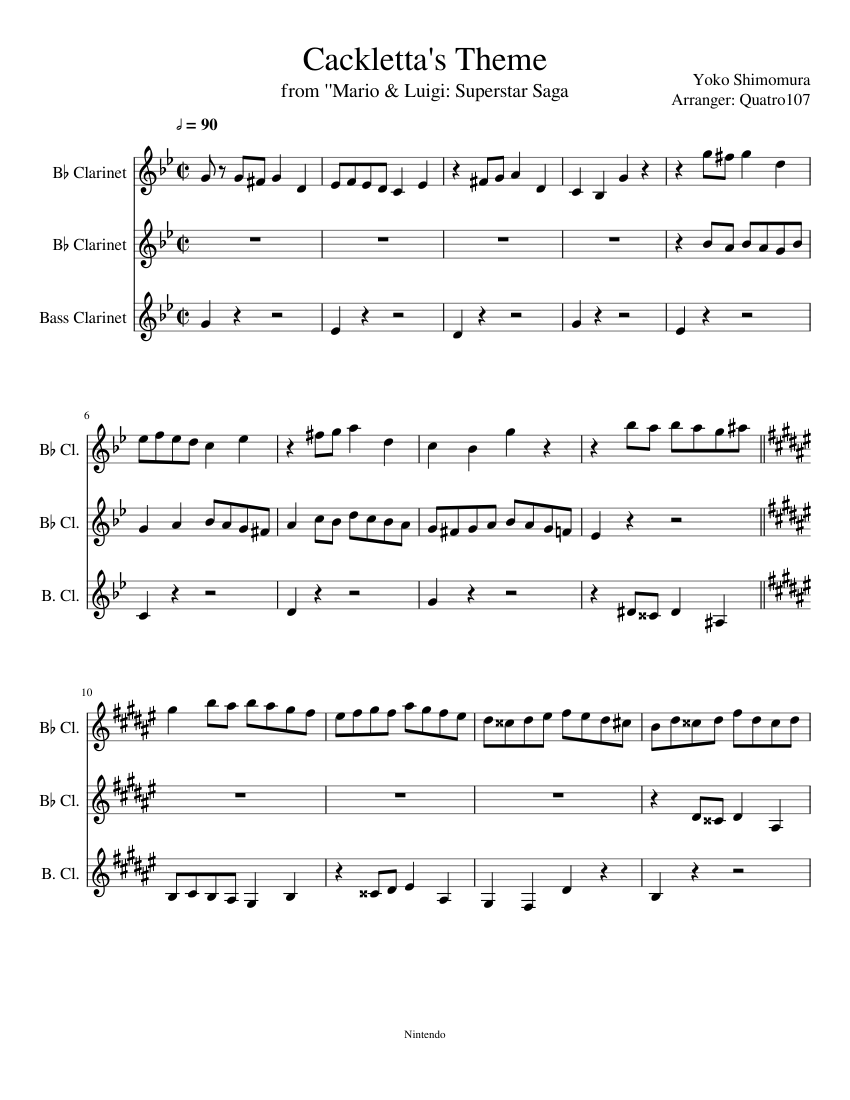 Cackletta's Theme from Mario & Luigi: Superstar Saga Sheet music for ...