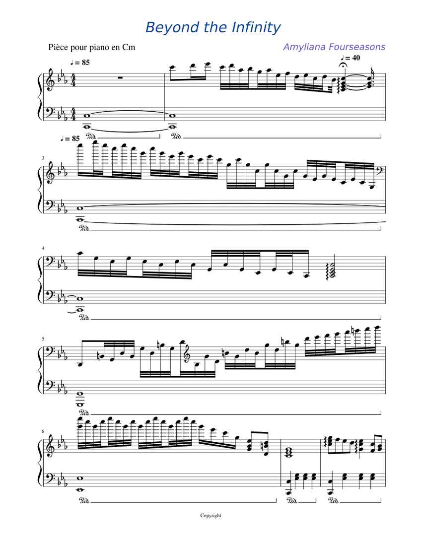 Beyond the Infinity Sheet music for Piano (Solo) | Musescore.com