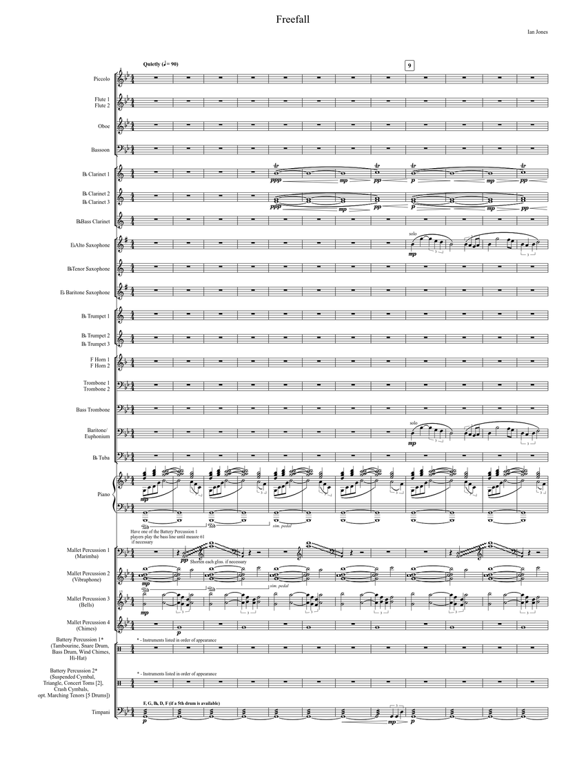 Freefall (Complete [Suggest Revisions Please]) Sheet music for Piano, Tuba, Oboe, Bassoon & more ...