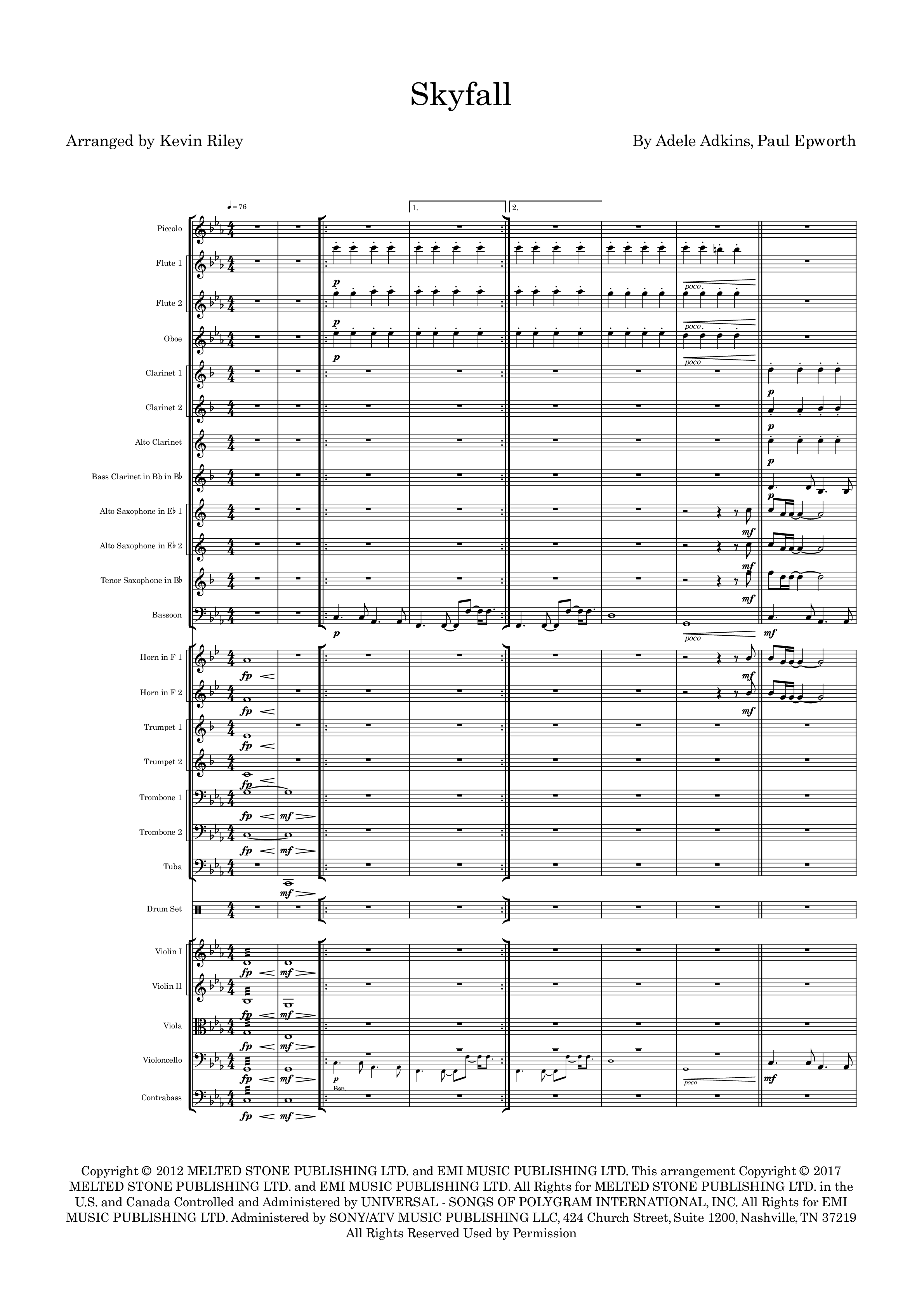 Play Official version of Skyfall Sheet Music by Adele | MuseScore.com