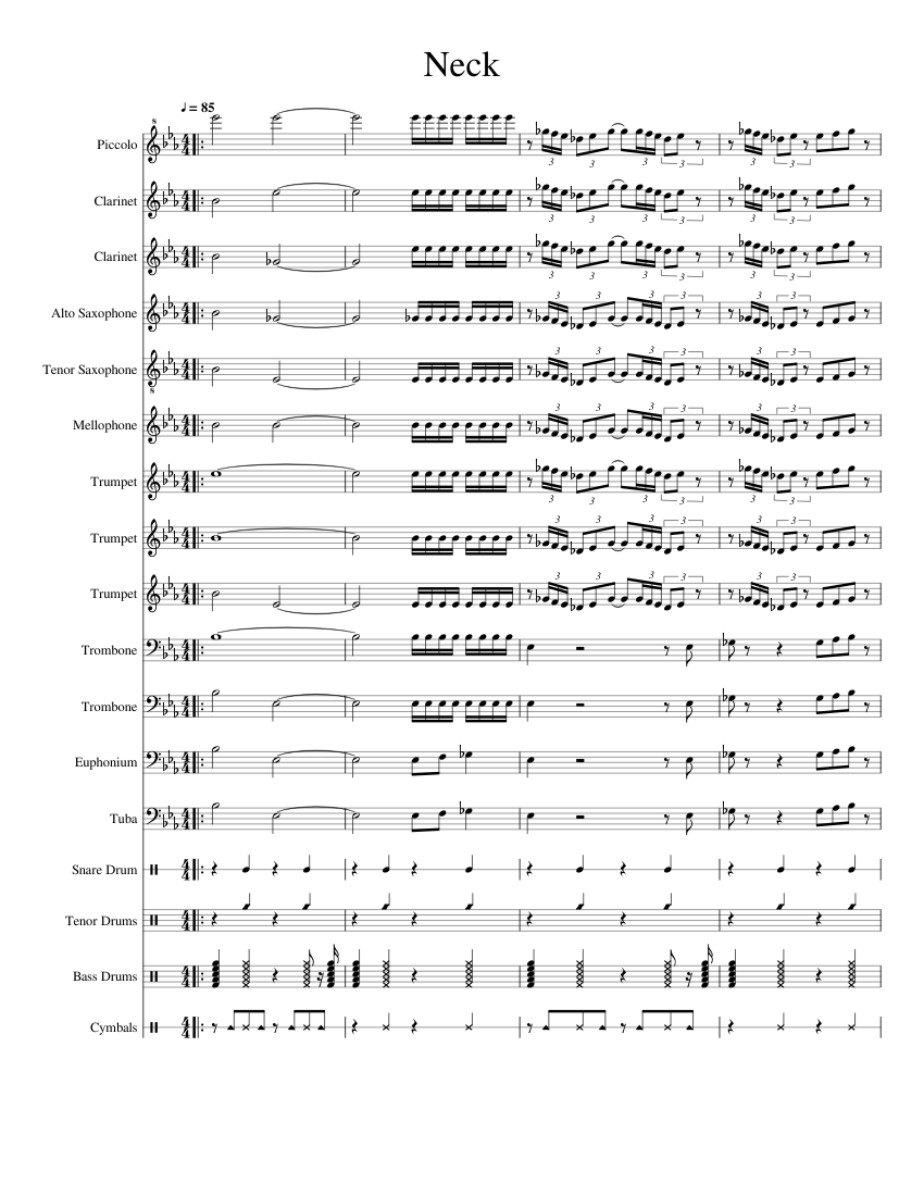 Neck Sheet music for Trombone, Euphonium, Tuba, Mellophone & more ...