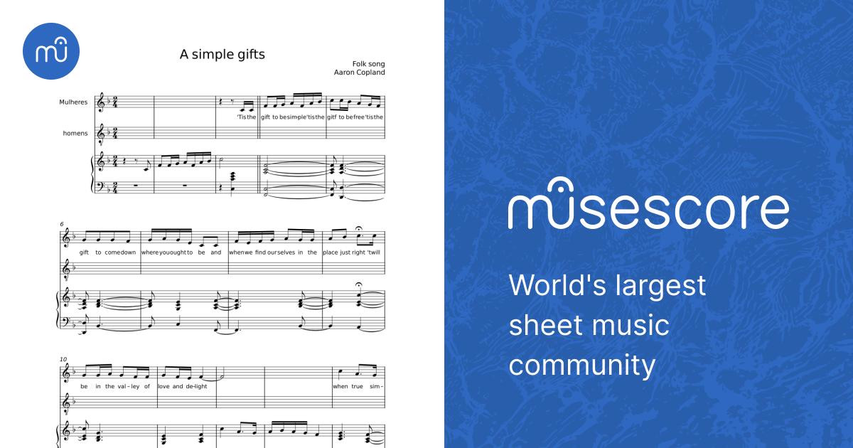 A simple gifts - Aaron Copland Sheet music for Piano, Synthesizer ...