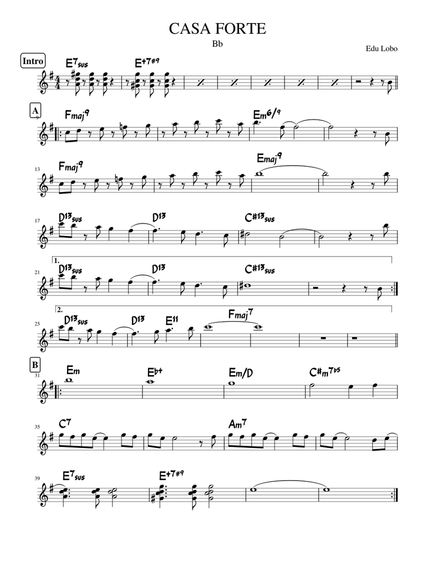 Casa Forte Sheet music for Piano (Solo) | Download and print in PDF or ...