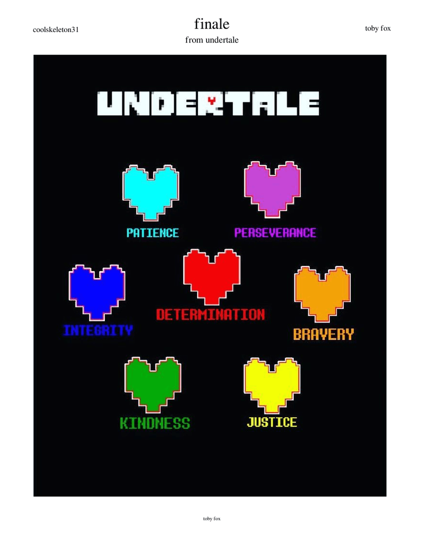 Finale – Toby Fox -undertale Sheet music for Trombone, Euphonium, Tuba ...