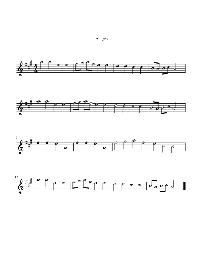 Allegro Violin Sheet music for Voice (other) (Solo) | Musescore.com