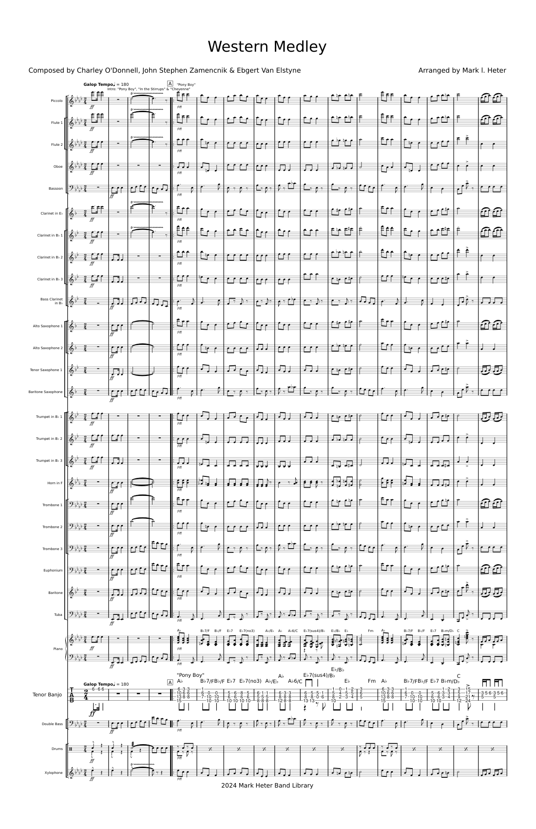 Pony Boy, In the stirrups, Cheyenne – Various Sheet Music for Piano ...