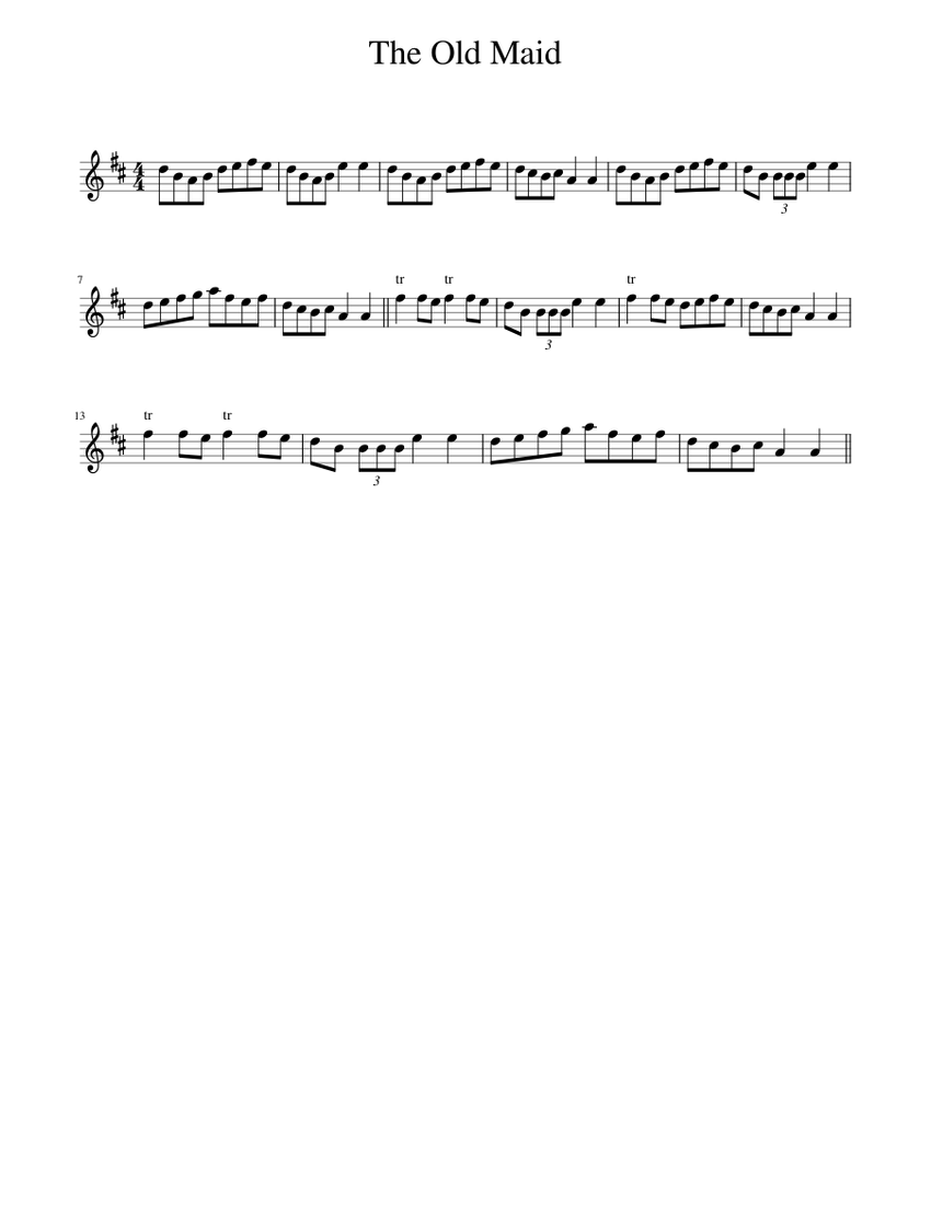 The Old Maid Sheet music for Piano (Solo) Easy | Musescore.com