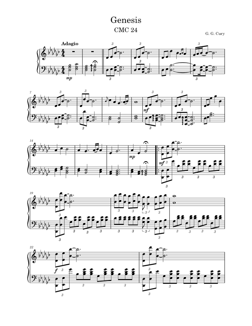 Genesis Sheet music for Piano (Solo) | Musescore.com