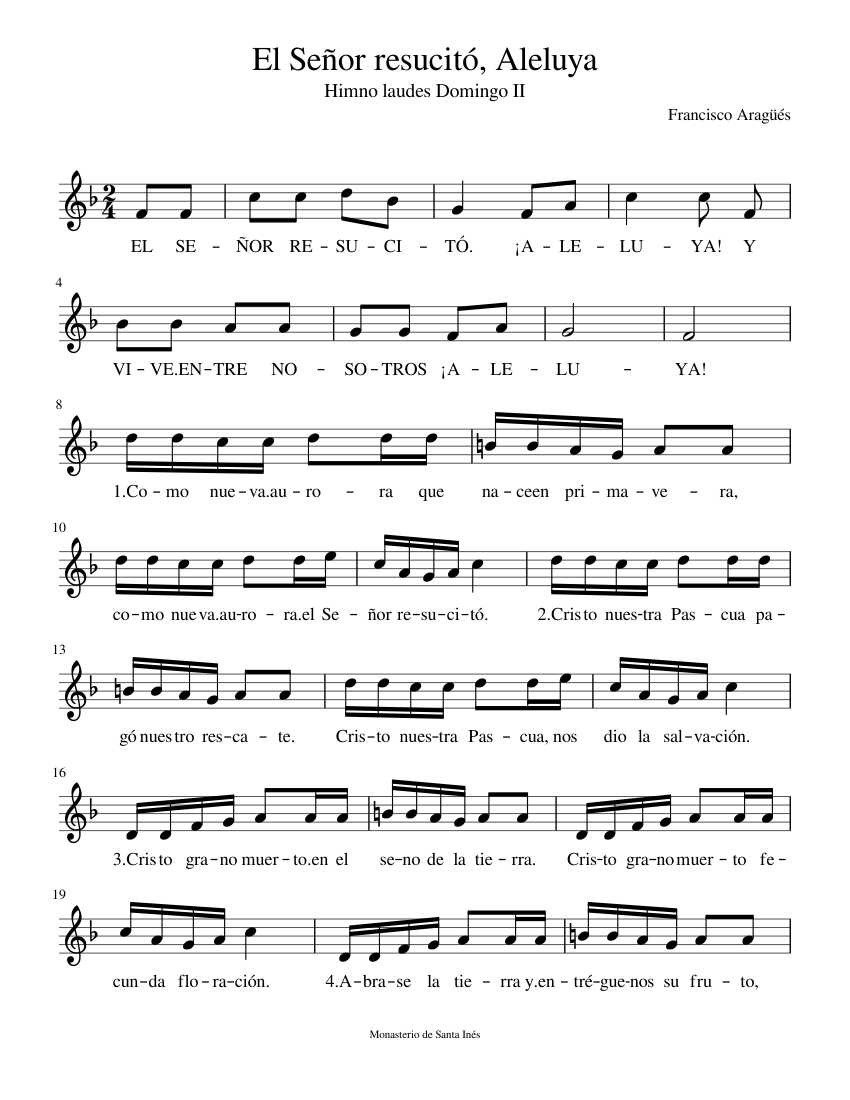 El Señor resucitó, Aleluya Sheet music for Piano (Solo) Easy ...