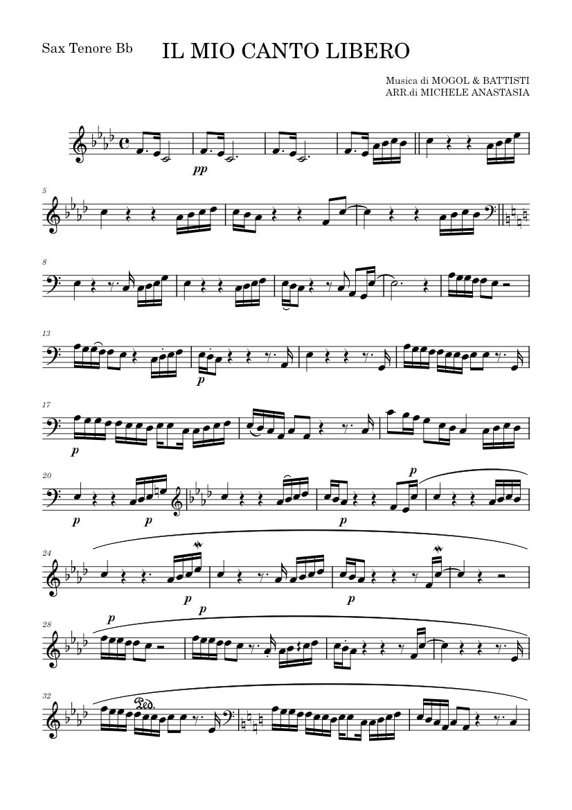 IL MIO CANTO LIBERO (Sax Tenore) – IL MIO CANTO LIBERO (Sax Tenore) IL ...