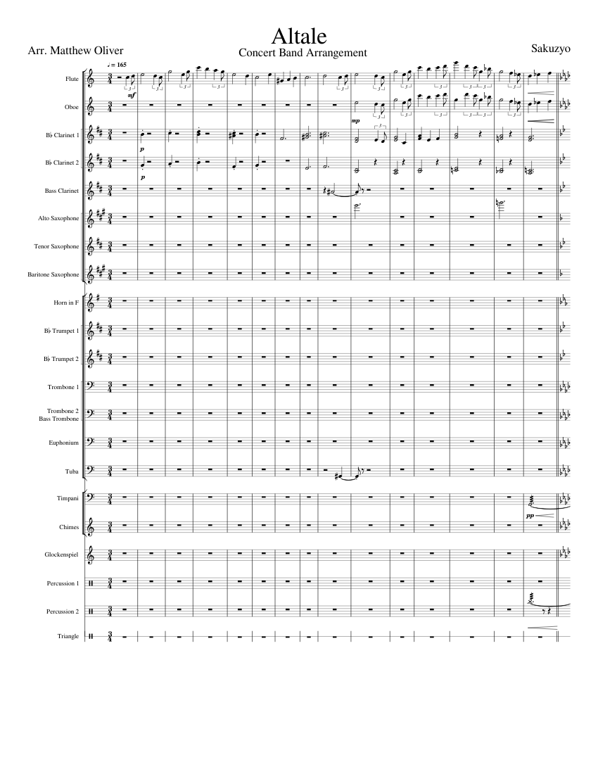 Altale (Concert Band Arrangement) Sheet music for Trombone, Euphonium, Tuba, Flute & more ...