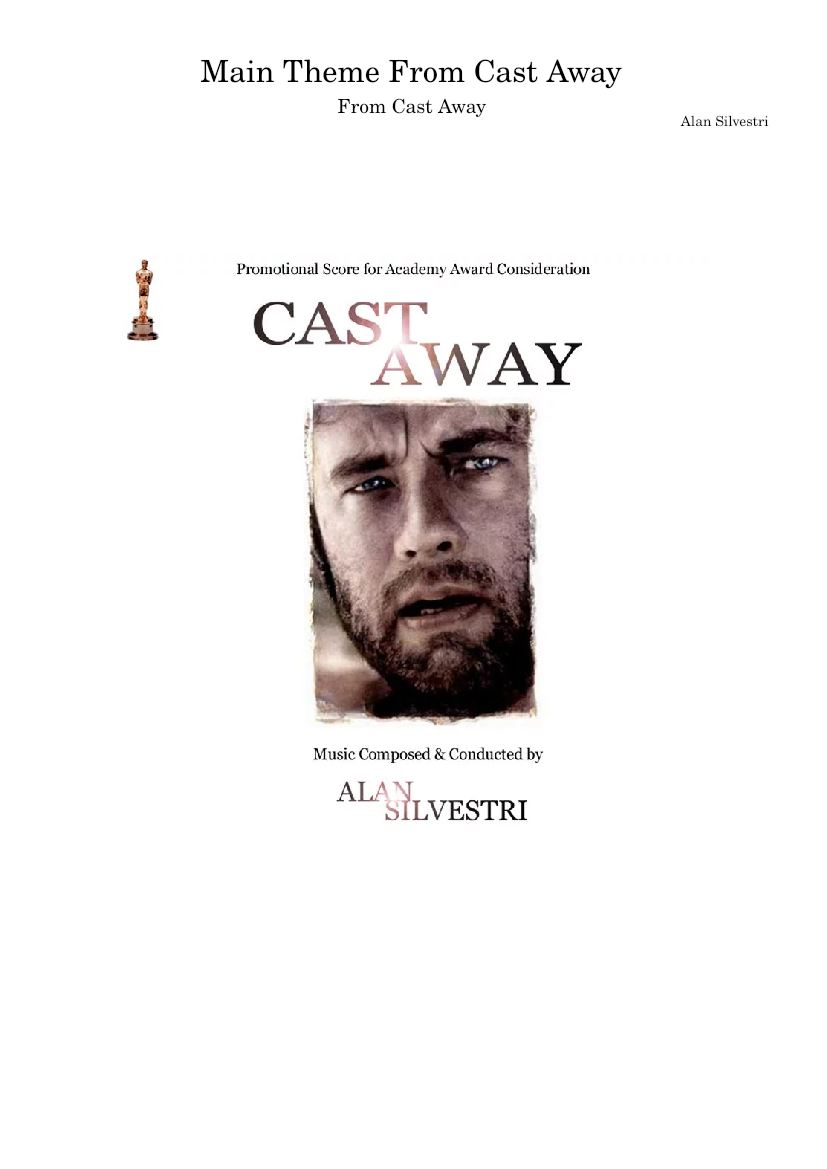 Main Theme From Cast Away Sheet music for Piano, Trombone, Tuba, Flute ...