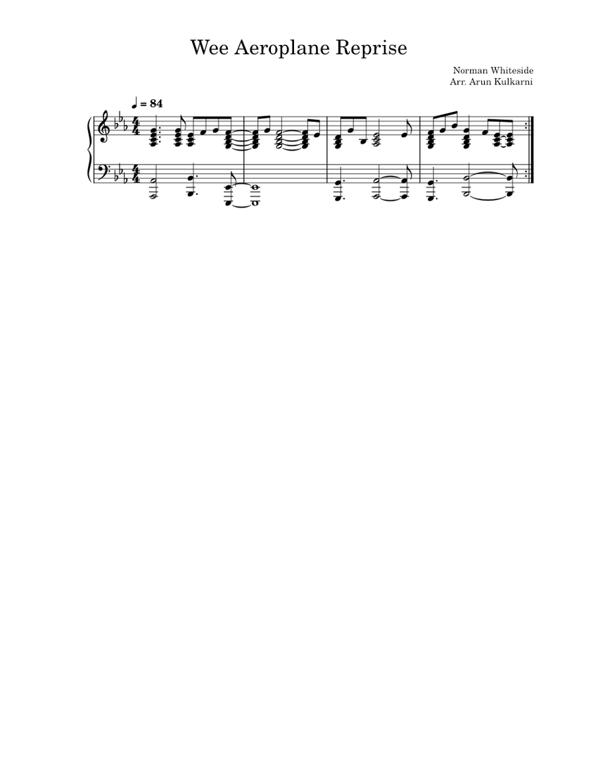 Aeroplane Reprise – Wee Sheet music for Piano (Solo) | Musescore.com