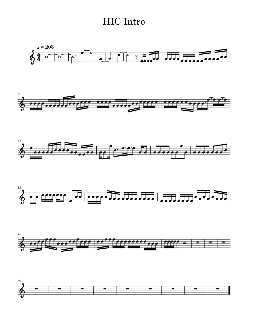 HIC Intro Sheet music for Vibraphone (Solo) | Musescore.com