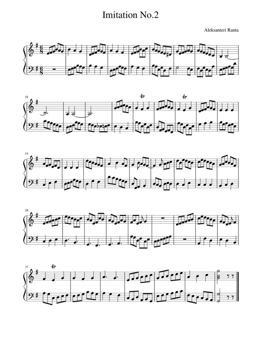 Imitation No.2 - piano tutorial