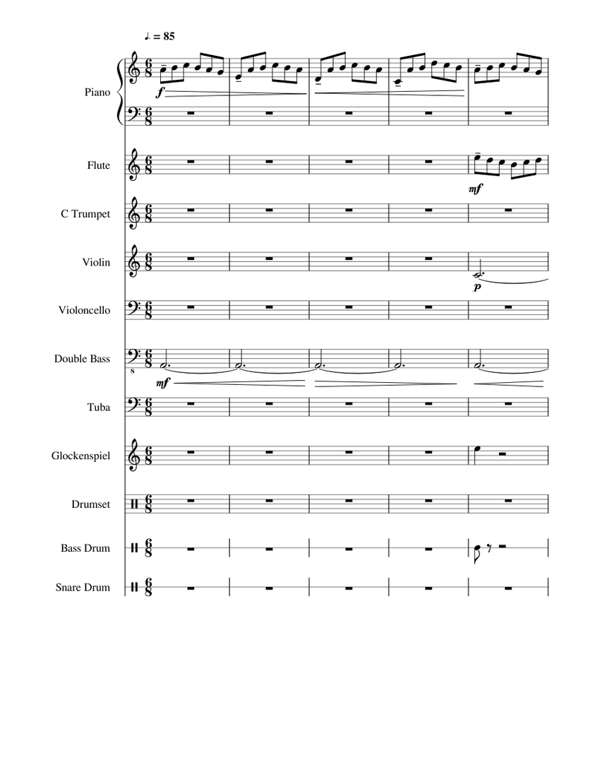 Movie Score Assorted24 Sheet music for Piano, Tuba, Flute, Contrabass ...