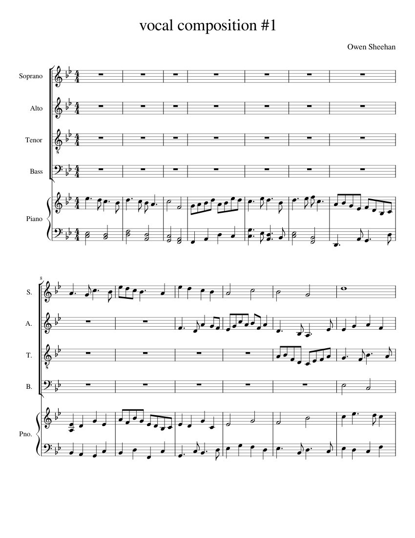 vocal_composition_#1 Sheet music for Piano, Soprano, Alto, Tenor & more ...