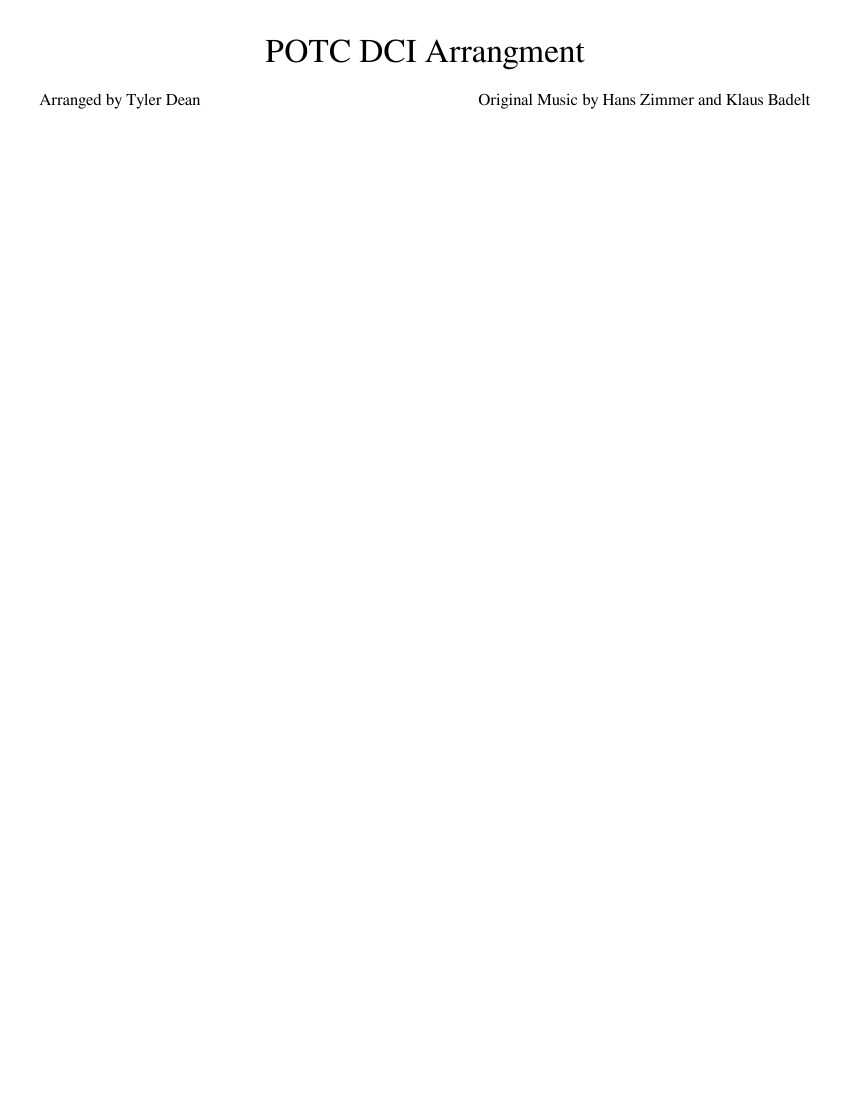 POTC DCI Arrangment Sheet music for Tuba, Trumpet in b-flat, French ...