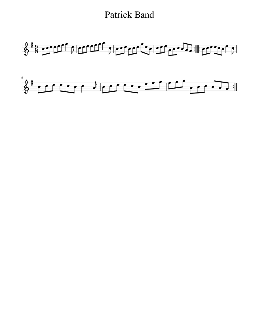 Patrick Band Sheet music for Piano (Solo) | Musescore.com