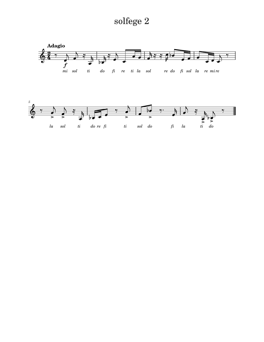 solfege 2 Sheet music for Piano (Solo) Easy | Musescore.com