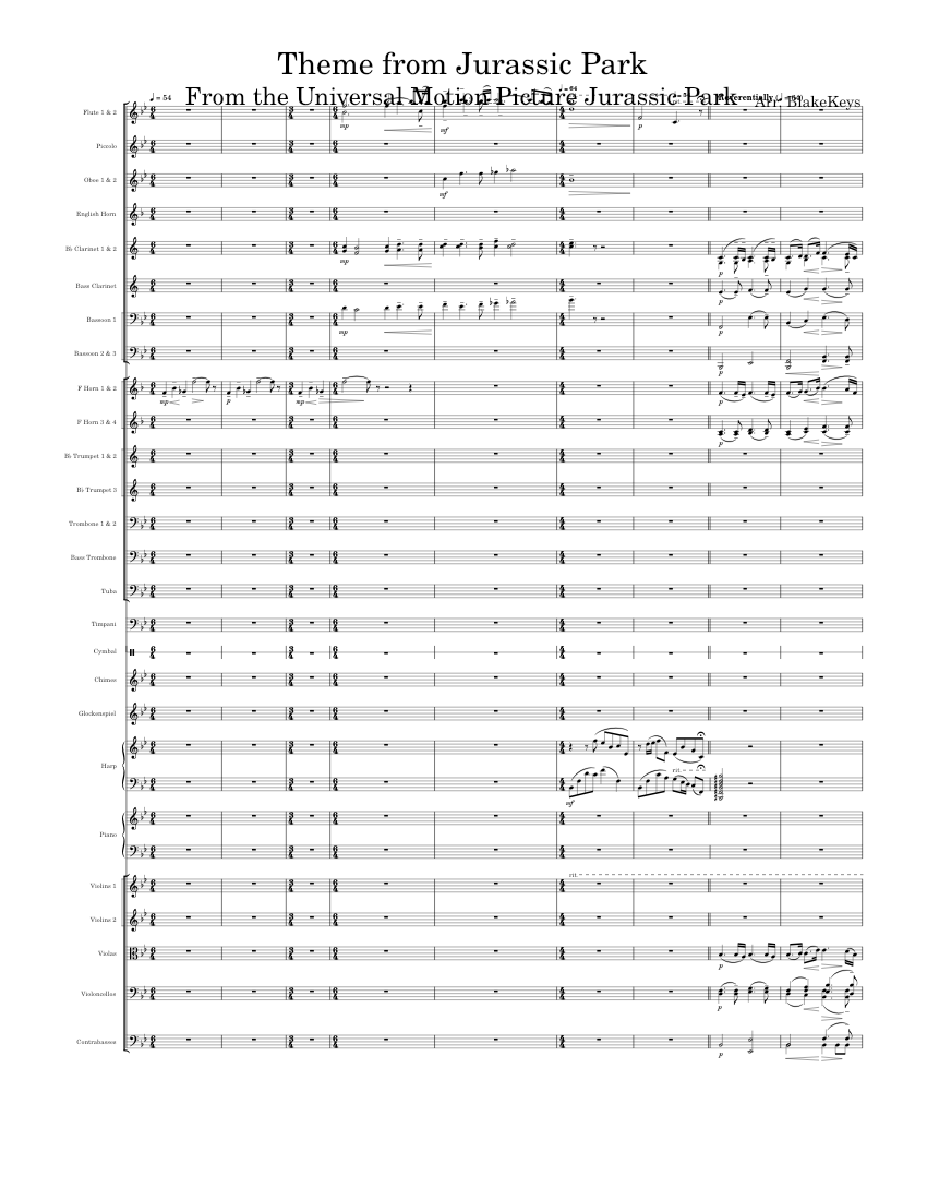 Jurassic park theme – John Williams Jurassic park theme - John Williams ...