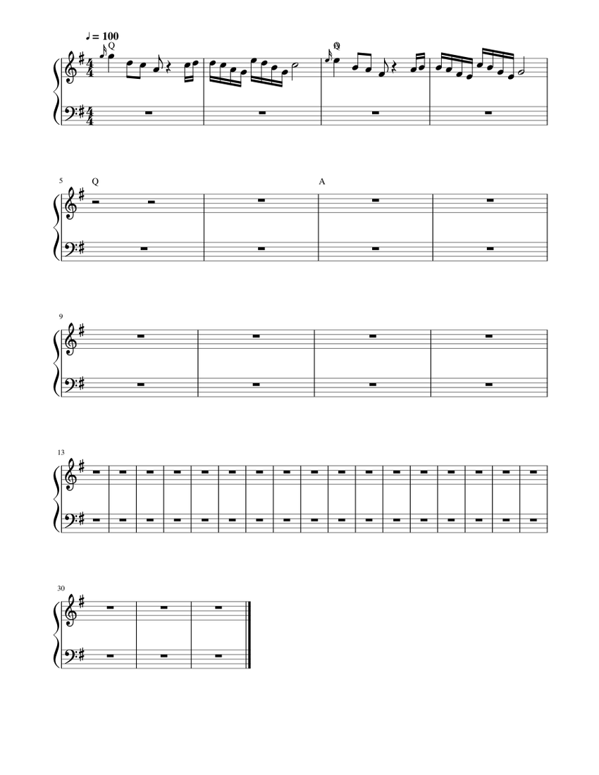 making a melody- lesson 1 Sheet music for Piano (Solo) | Musescore.com