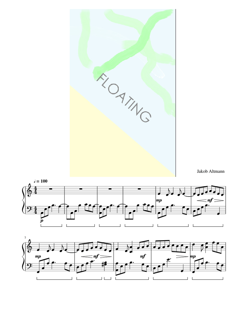 FLOATING (Relaxing Piano Solo) Sheet music for Piano (Solo) | Musescore.com