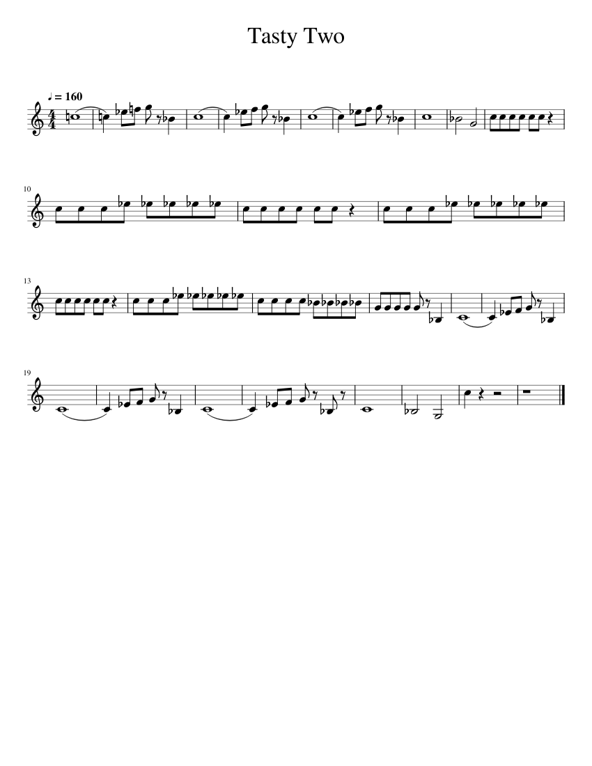 tasty two Sheet music for Trumpet (In B Flat) (Solo) | Musescore.com