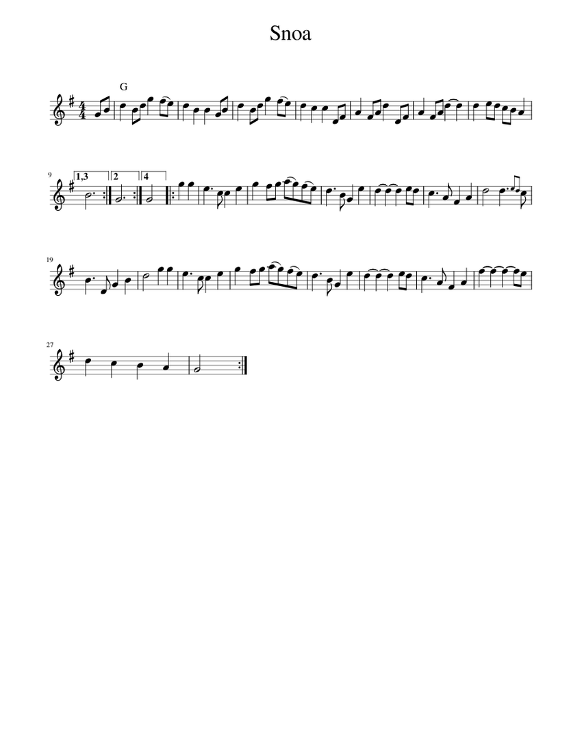 Snoa Sheet music for Piano (Solo) Easy | Musescore.com