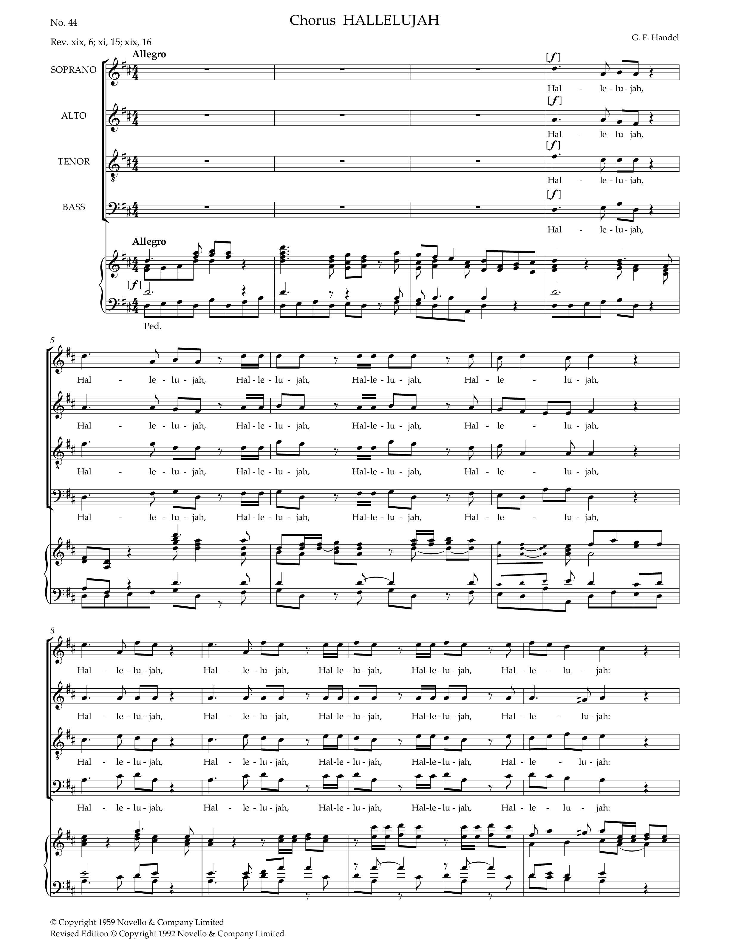 Play Official version of Hallelujah Chorus sheet music by Georg ...