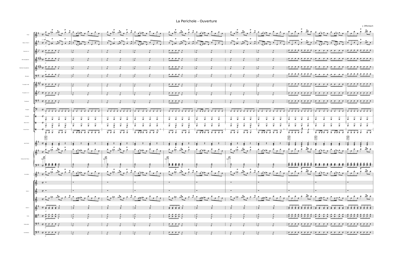 La Périchole – Jacques Offenbach Sheet music for Piano, Accordion ...