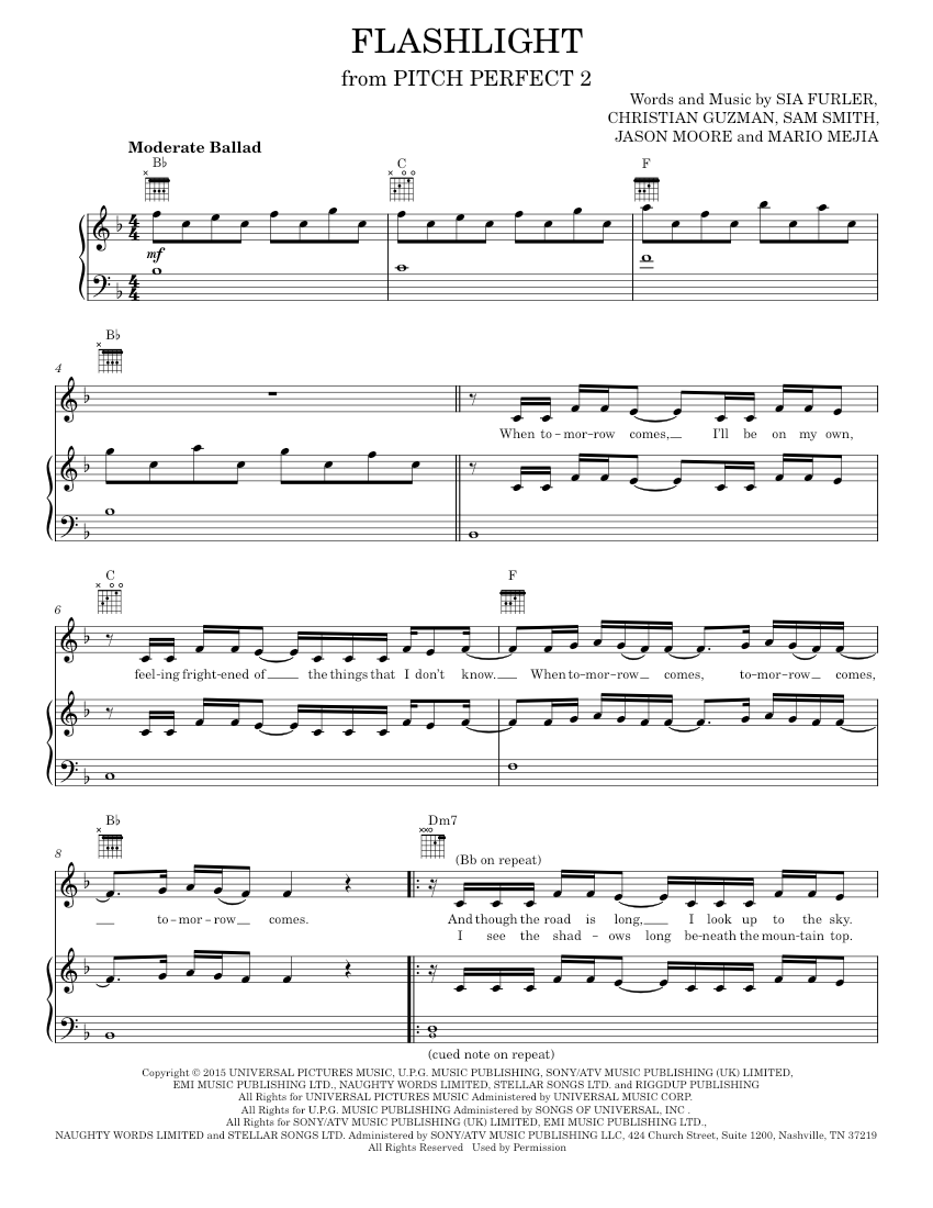 Play Official version of Flashlight sheet music by Jessie J for Piano, Vocals | MuseScore.com