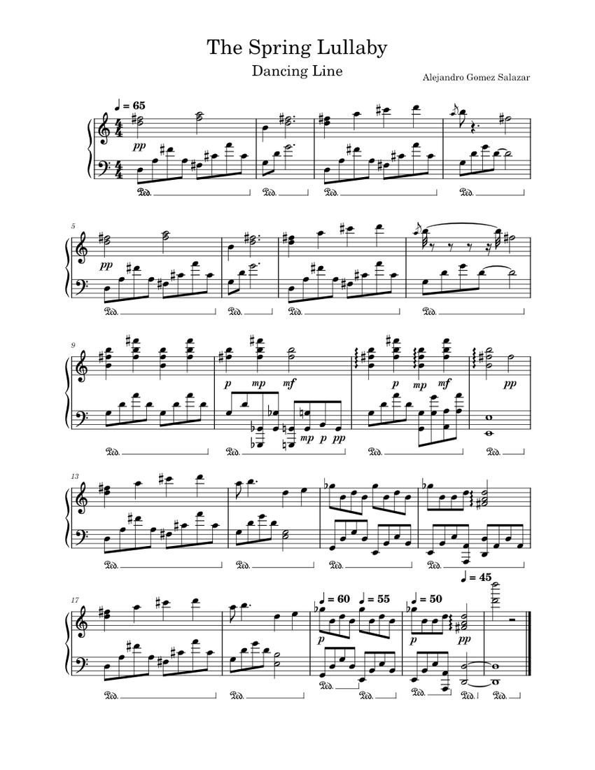 The Spring Lullaby Sheet music for Piano (Solo) Easy | Musescore.com