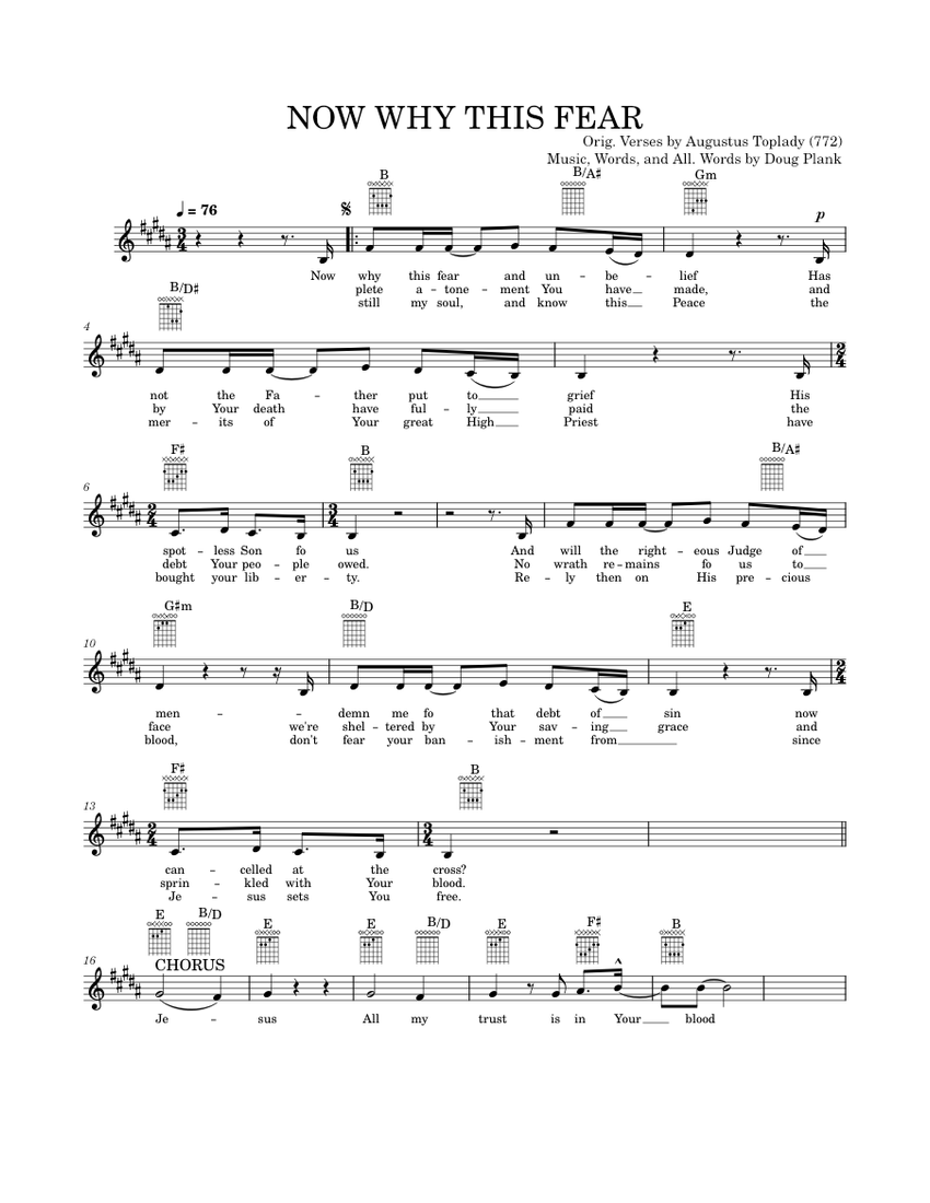 Doug plank - now why this fear – Misc Praise Songs Now Why This Fear ...