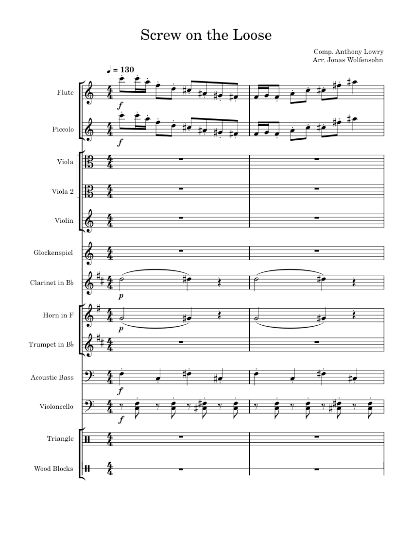 Screw On The Loose – Anthony Lowry Screw On The Loose Sheet Music for ...