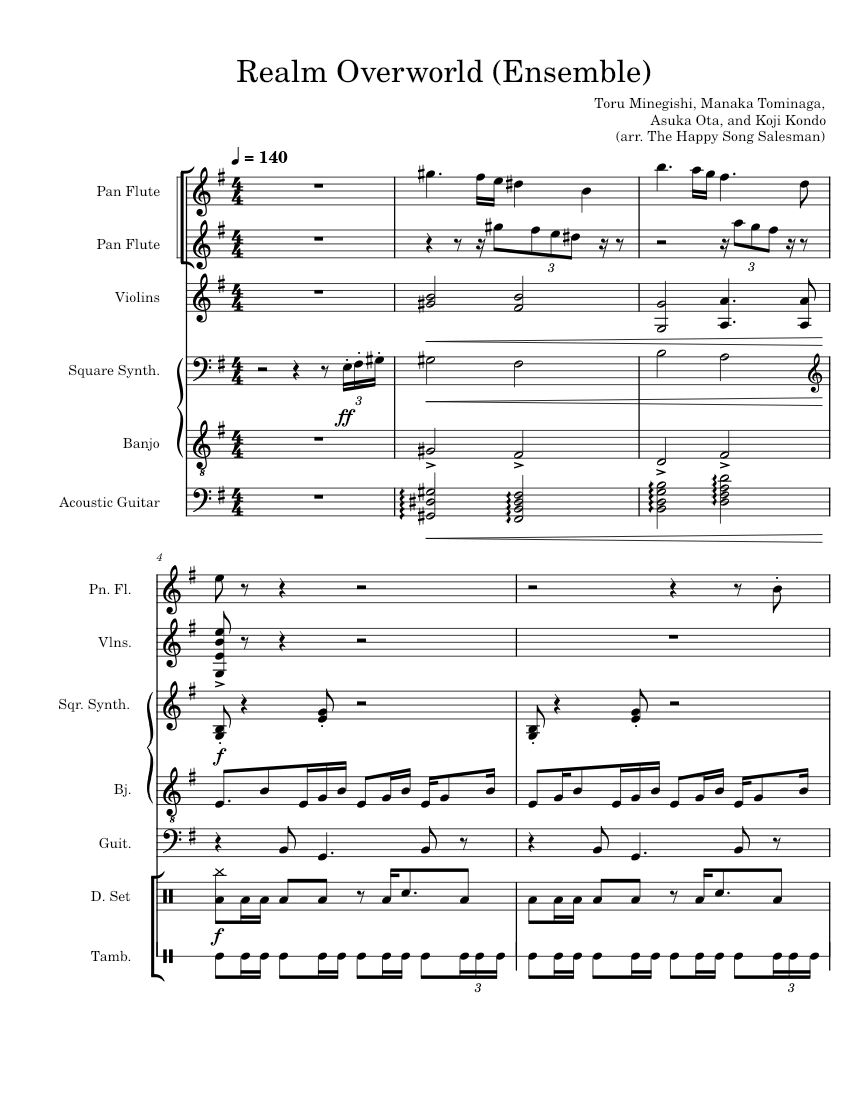 Realm Overworld/ Overworld Adventure (The Legend of Zelda: Spirit Tracks) Sheet music for ...