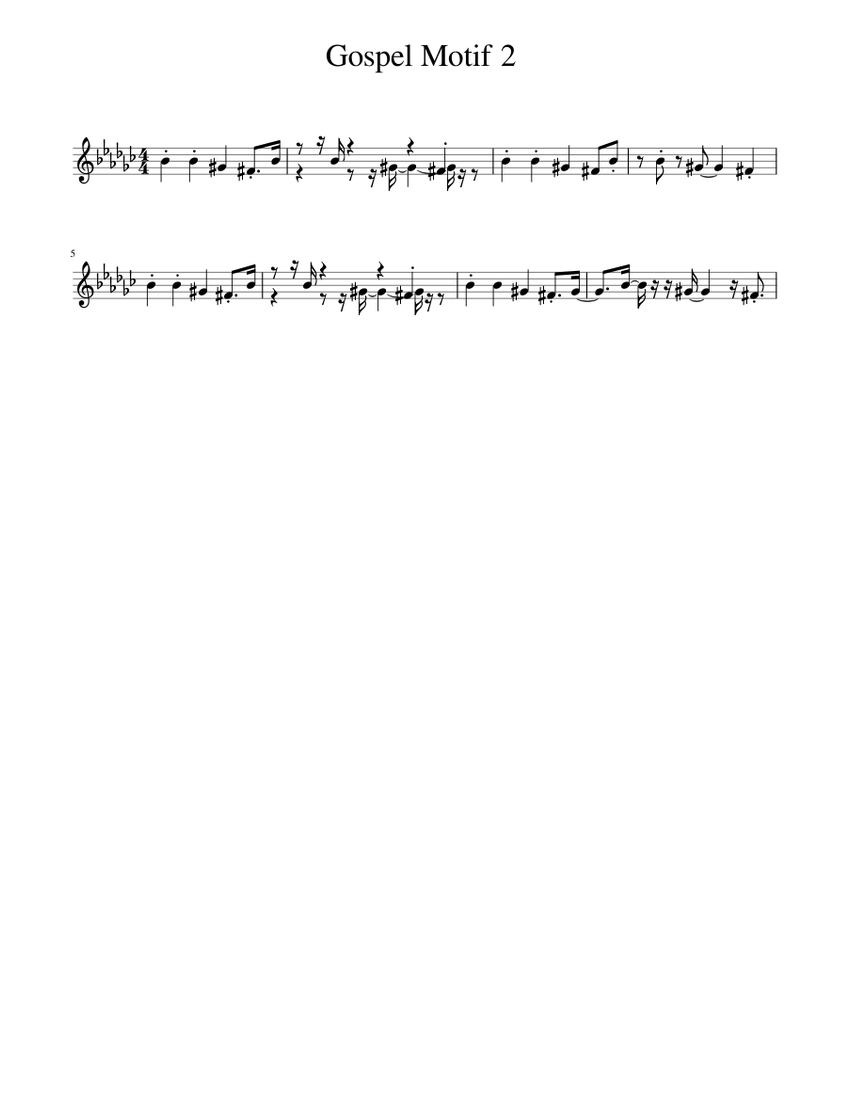 Gospel Motif 2 Sheet music for Piano (Solo) Easy | Musescore.com