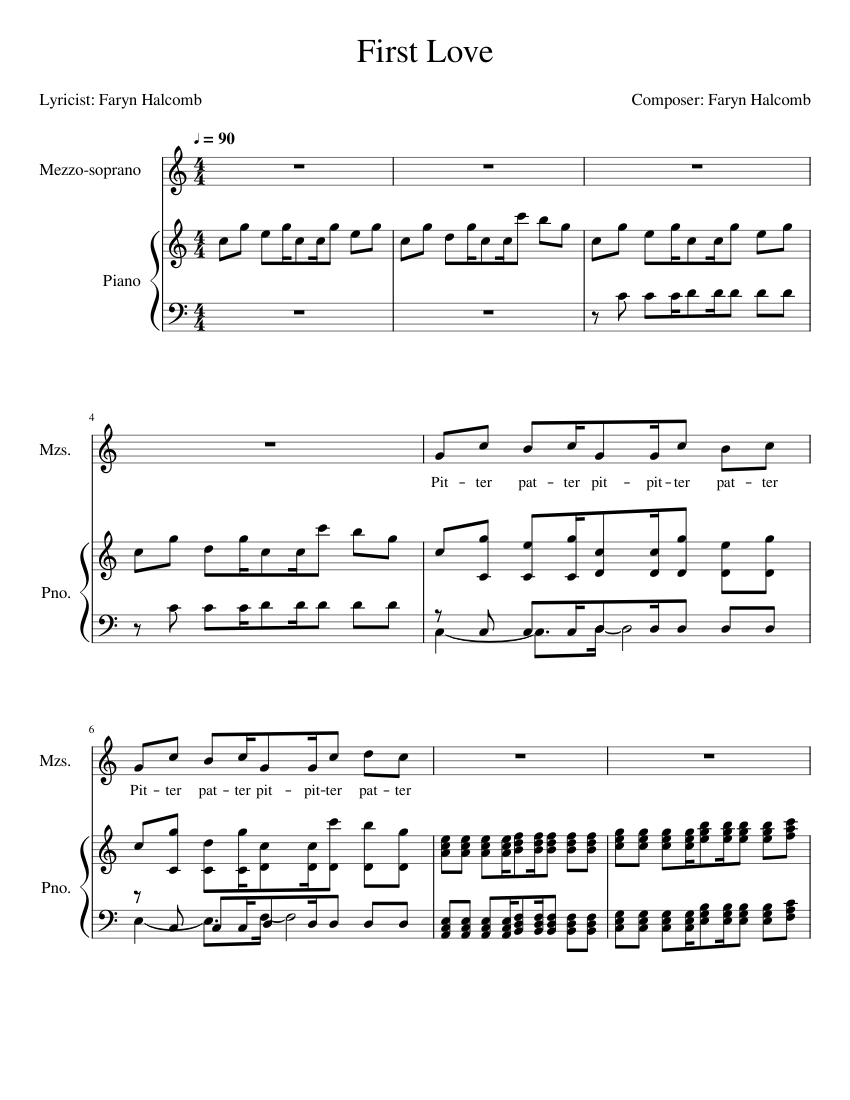 First Love Sheet music for Piano, Mezzo soprano (Solo) | Musescore.com