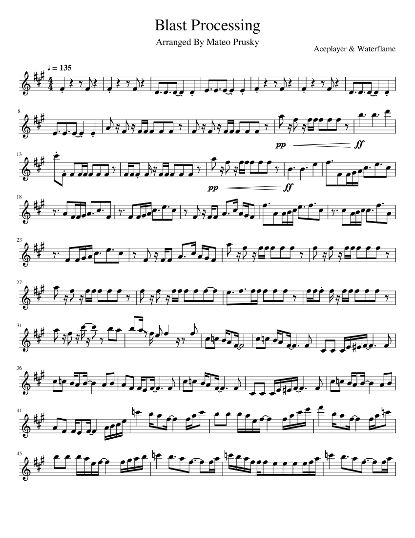 Blast_Processing Sheet music for Violin (Solo) | Musescore.com