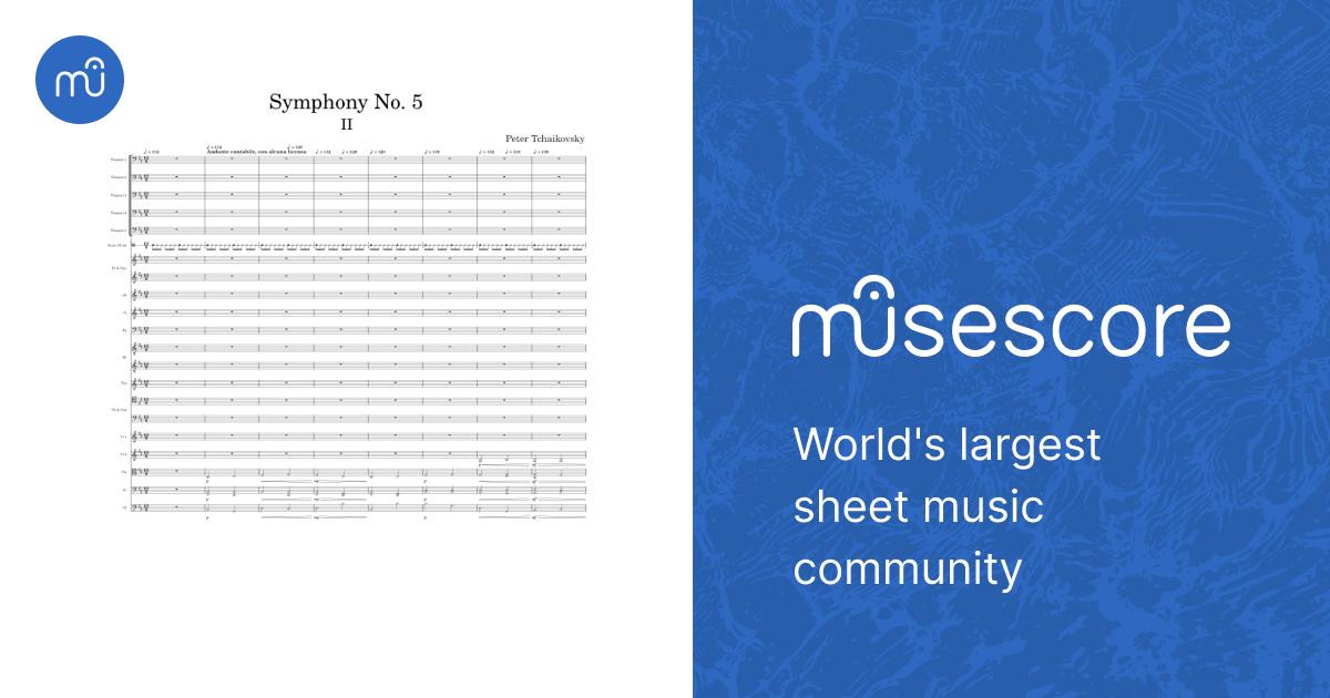 Symphony No.5 2nd movement – Tchaikovsky 【Timp私と練習してくれますか？】 Sheet music for Piano, Timpani ...