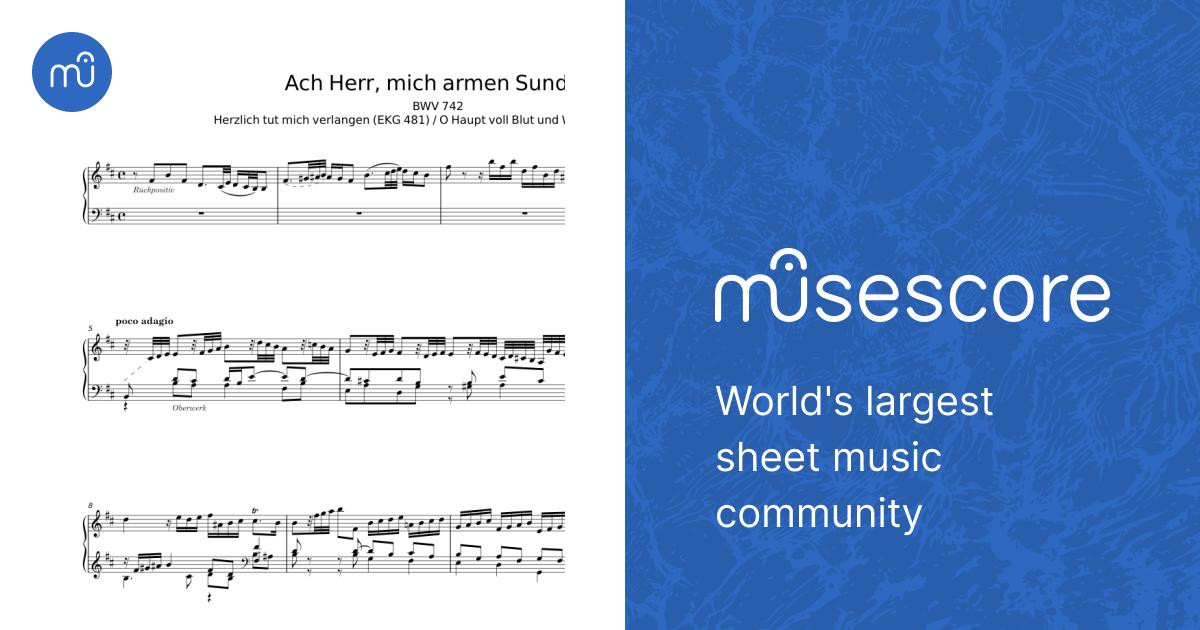 Ach Herr, mich armen Sünder - Joh. Seb. BACH Sheet music for Piano ...