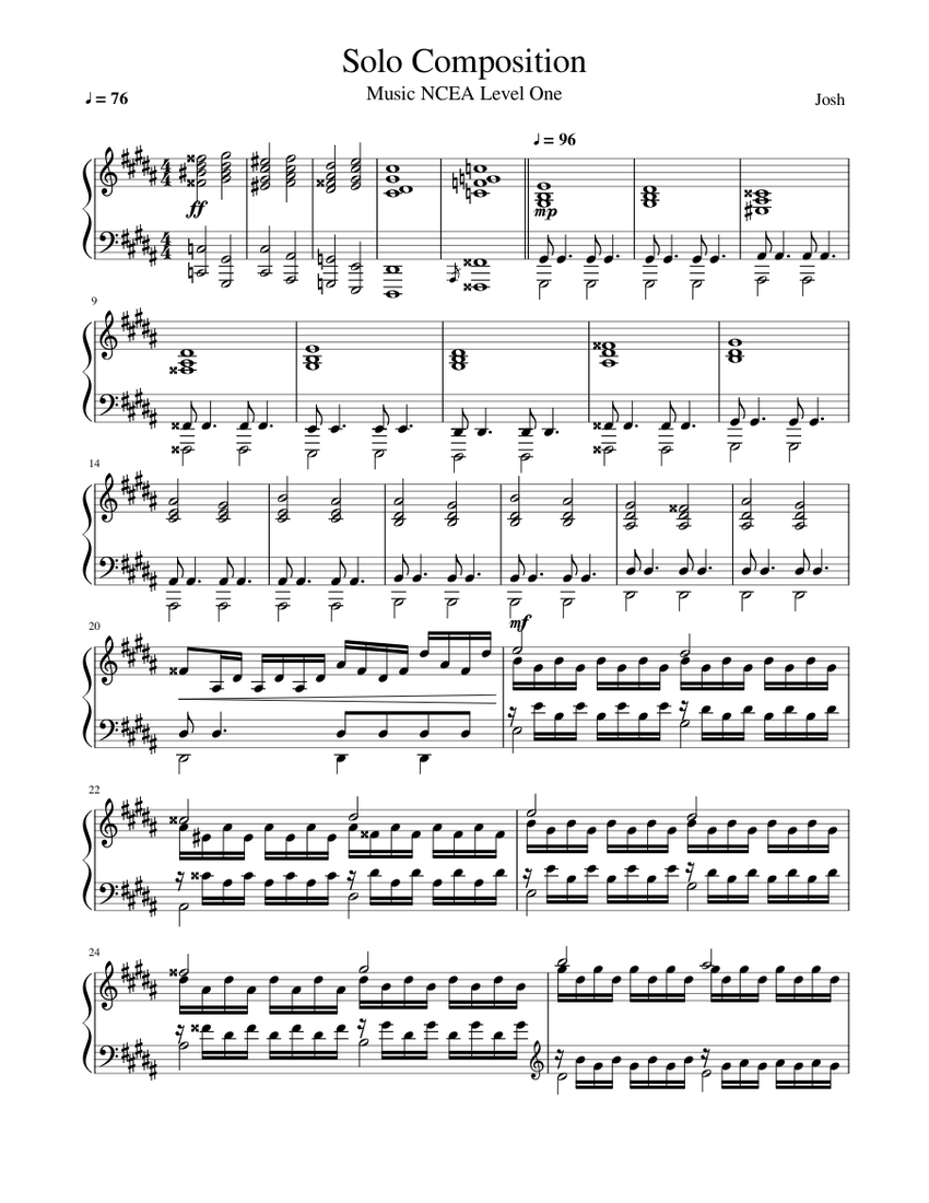 Solo Composition Sheet music for Piano (Solo) | Download and print in ...