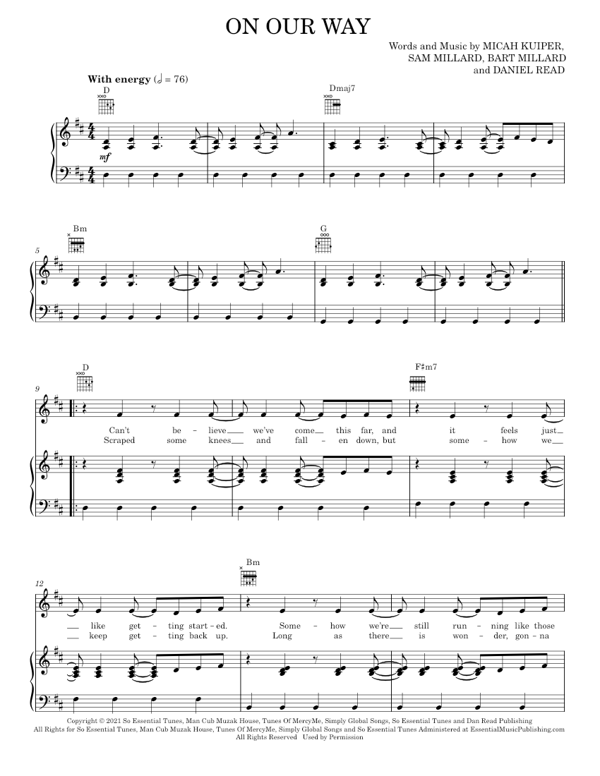 Play Official version of On Our Way (feat. Sam Wesley) Sheet Music by ...