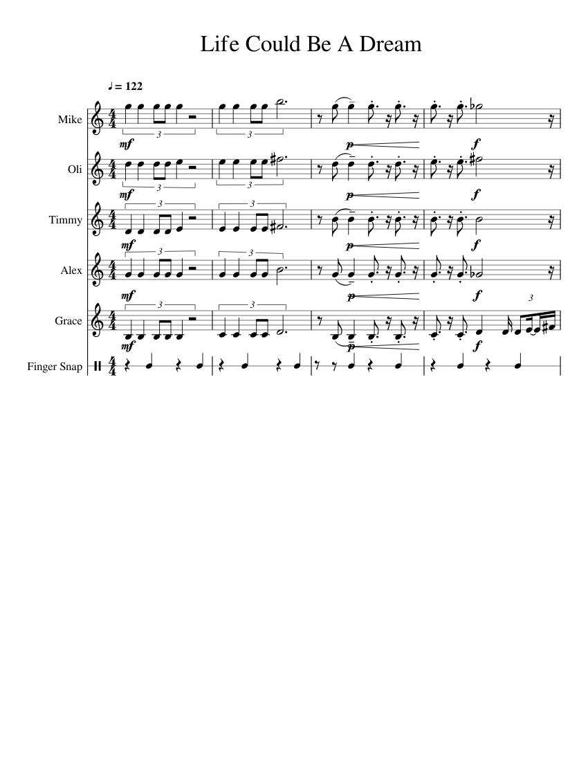 Life Could Be A Dream Sheet music for Trumpet in b-flat (Mixed Quintet ...