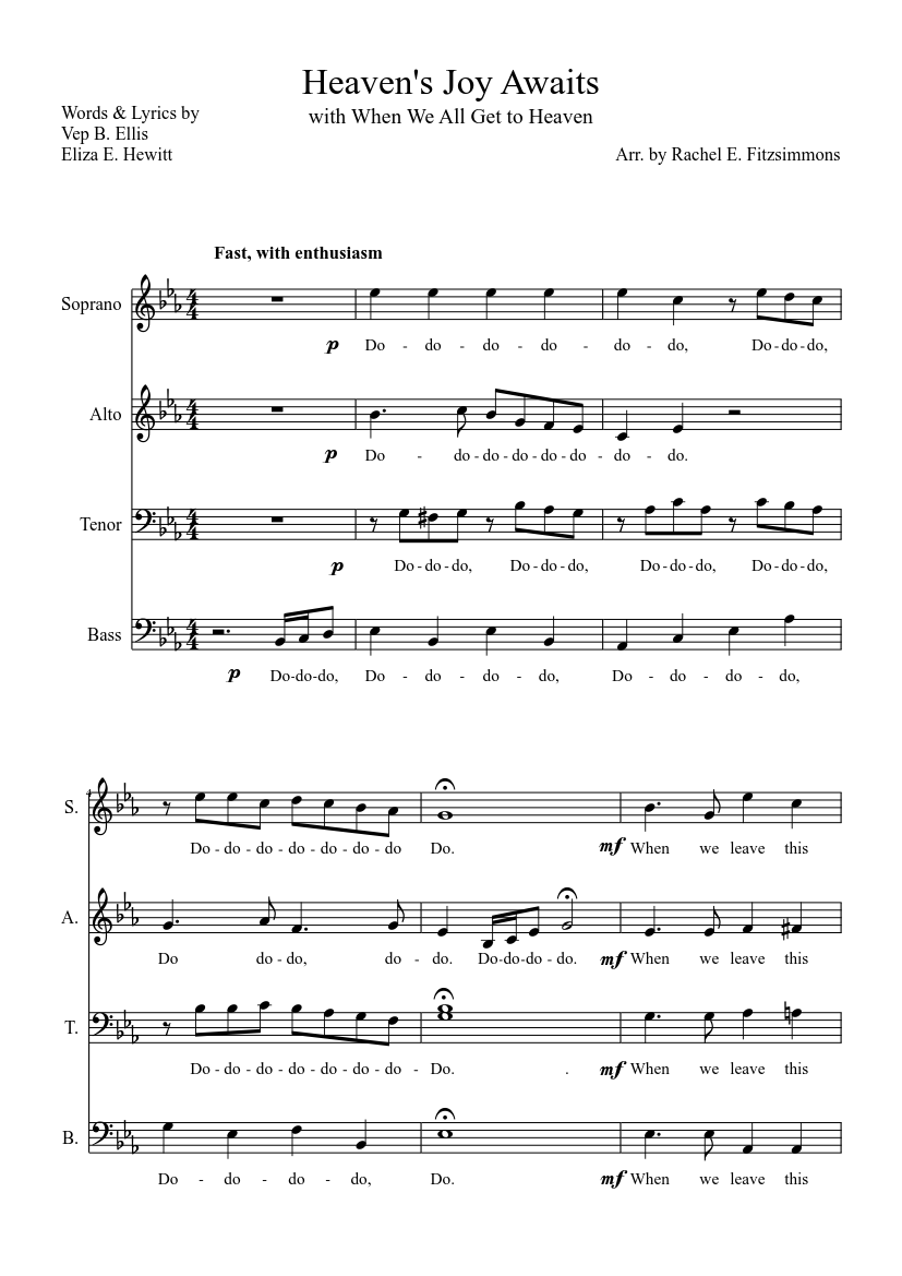 Heaven's Joy Awaits Sheet Music for Bass guitar (Solo) | MuseScore.com