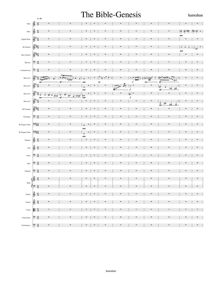 The Bible-Genesis Sheet music for Trombone, Soprano, Alto, Tenor & more ...