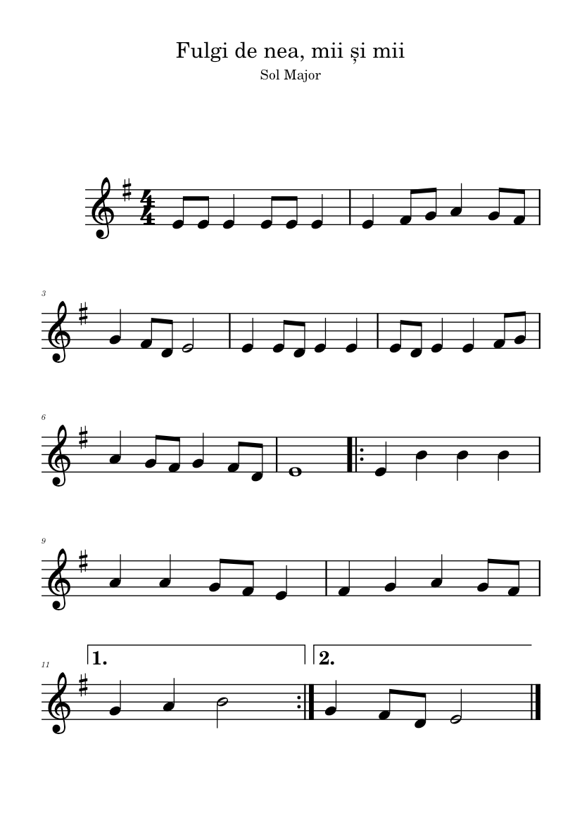 Fulgi de nea, mii și mii Sheet music for Piano (Solo) Easy | Musescore.com